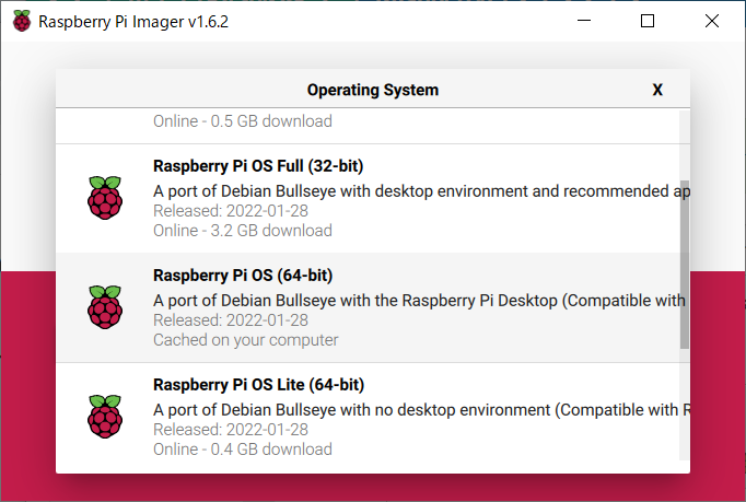 Raspberry Pi OS (64-bit) ① インストール | RaspberryPiクックブック