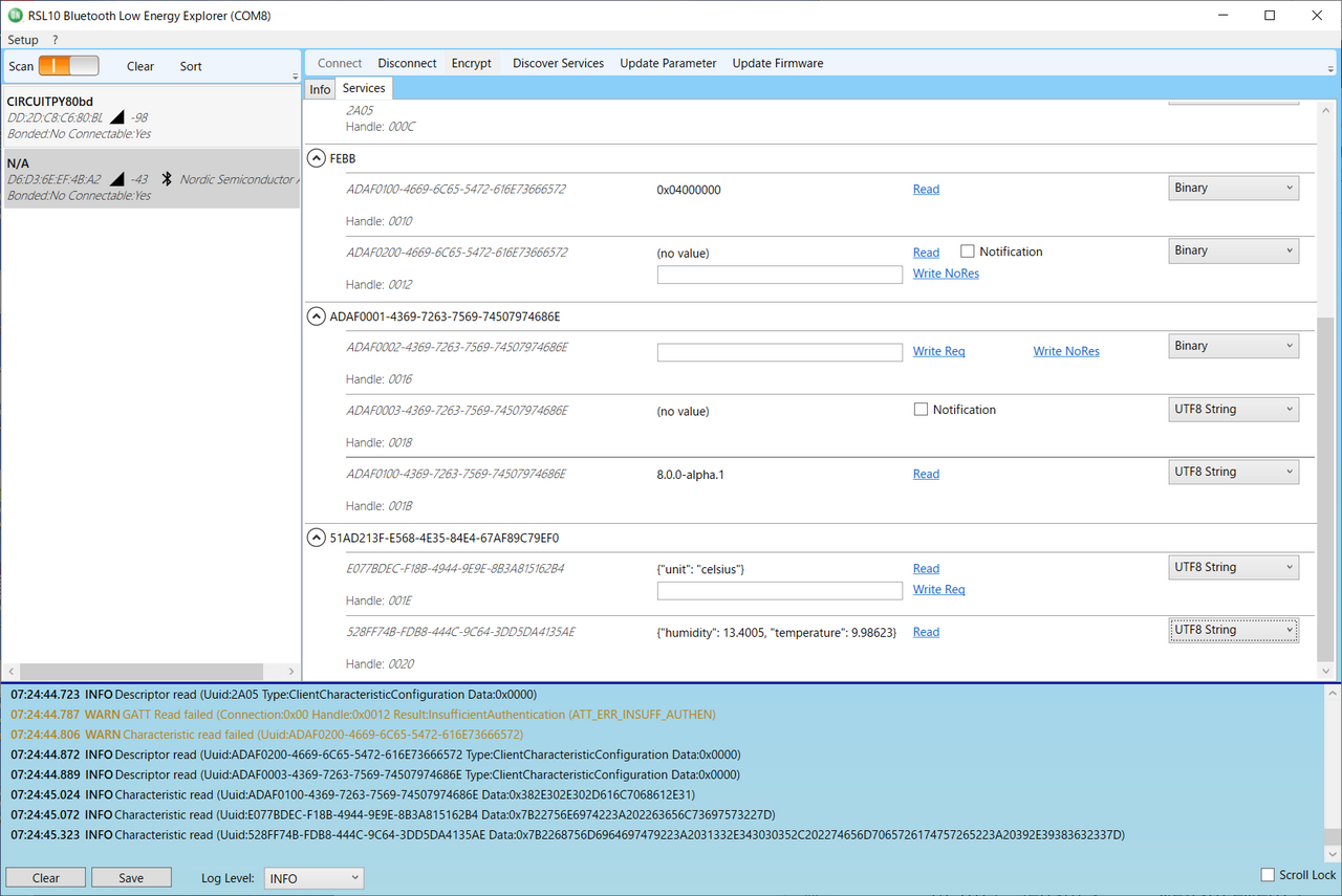 CircuitPython 10行プログラミング Step8 (6) BLE JSON | 電子工作の環境向上